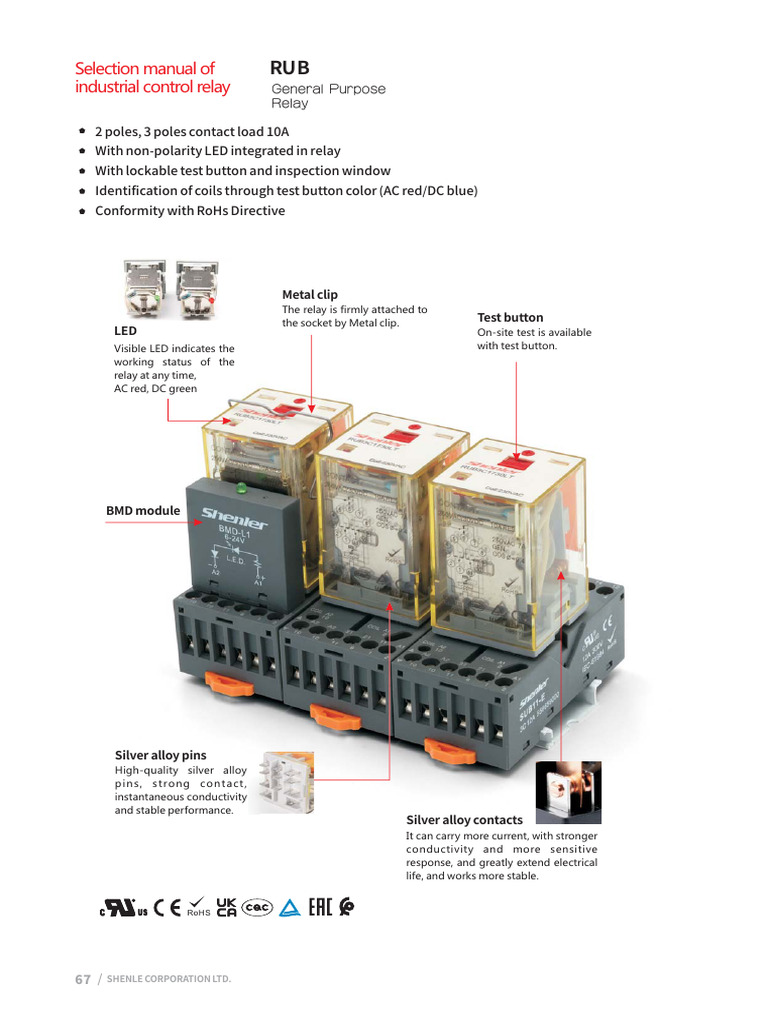Rub 67-72 | PDF | Relay | Electrical Resistance And Conductance