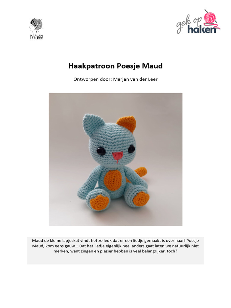 Haakpatroon Poesje Maud | PDF