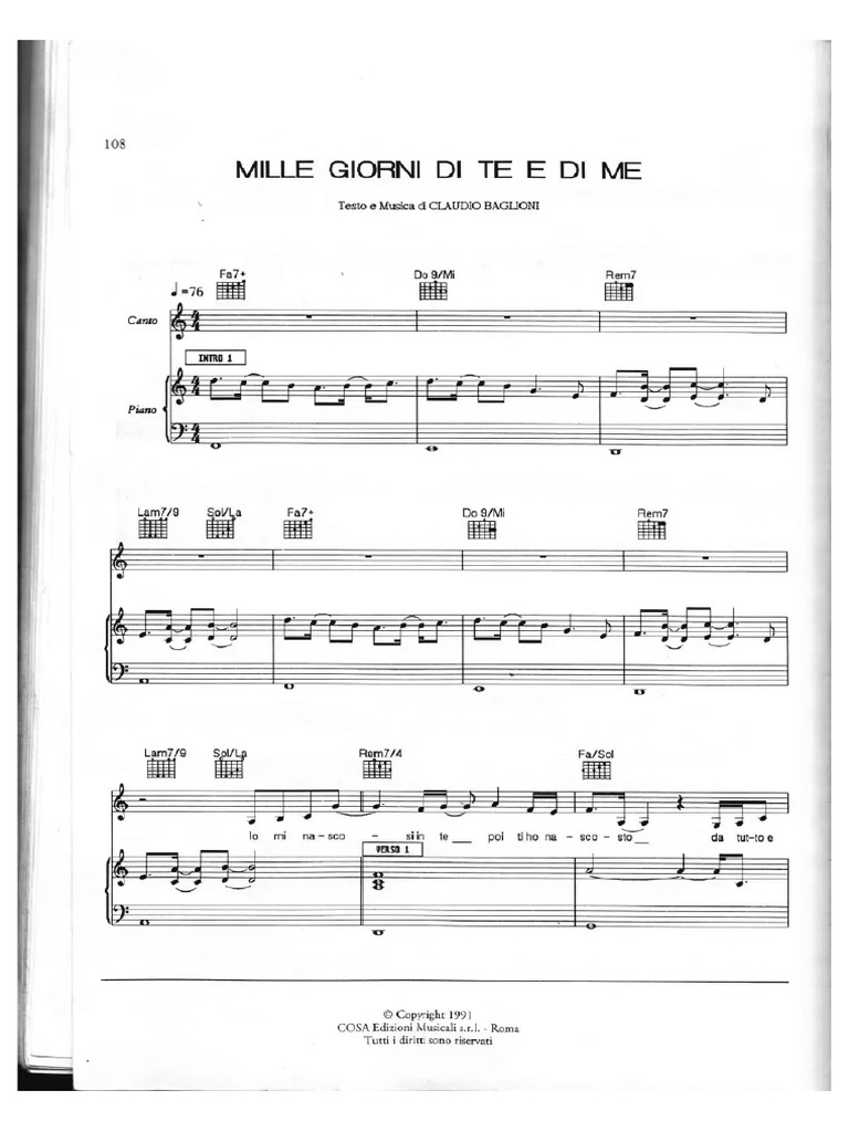 Mille Giorni Di Te e Di Me. 2 | PDF