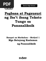 DLL Filipino 11 PAgbasa | PDF