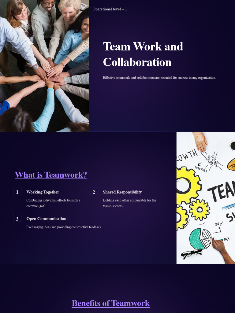 Team Work and Collaboration | PDF | Collaboration | Communication