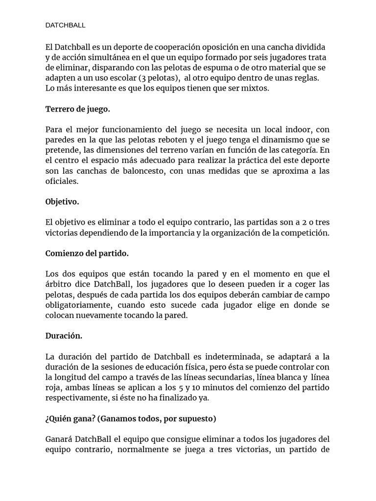 Datchball | PDF | Árbitro | Proteger