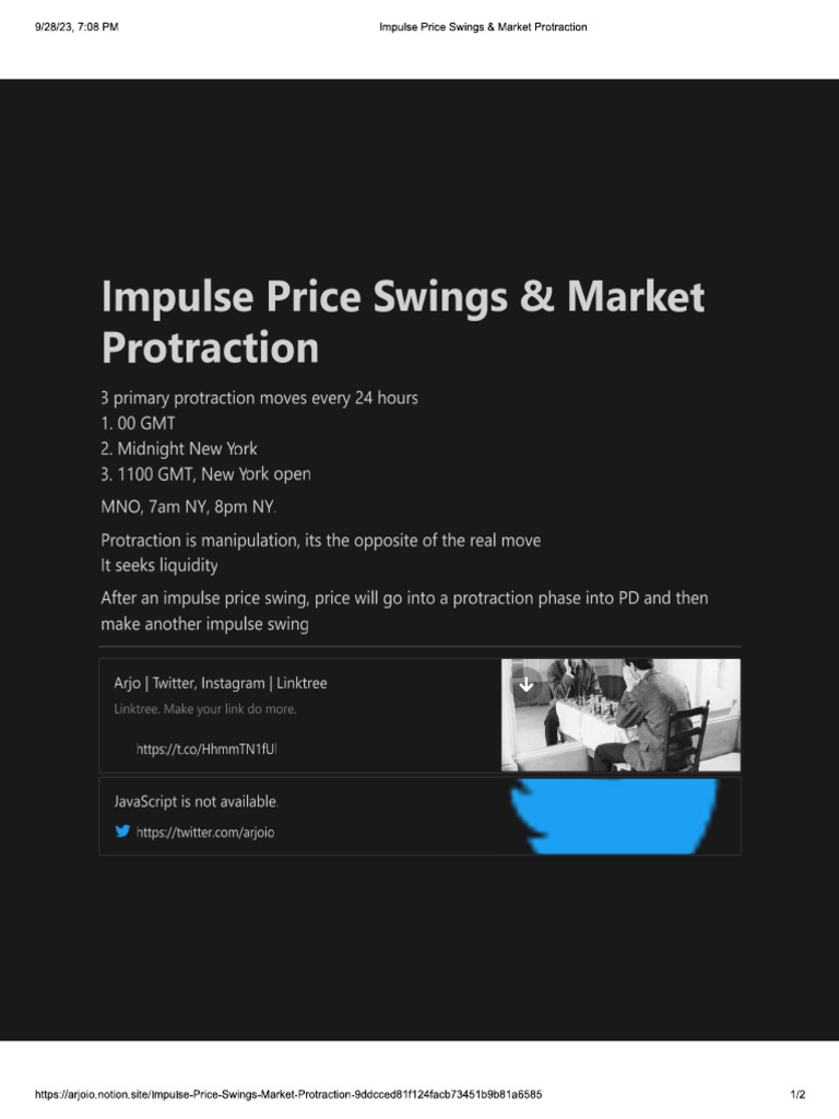 7 Impulse Price Swings & Market Protraction (Notes) | PDF