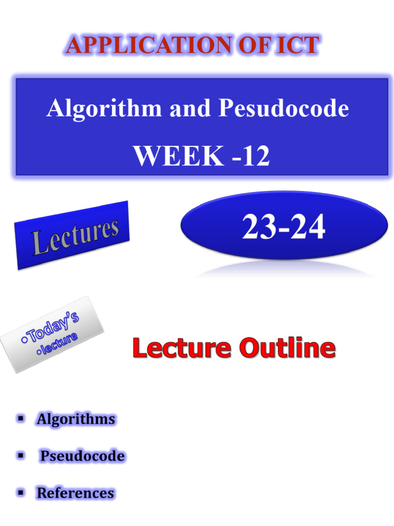 Application of ICT WEEK 12 | PDF | Algorithms | Computing