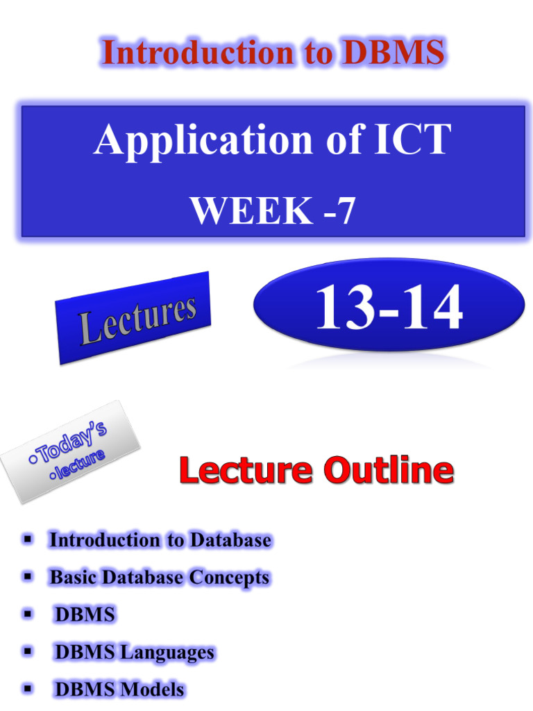Application of ICT WEEK 7 | PDF | Databases | Relational Database