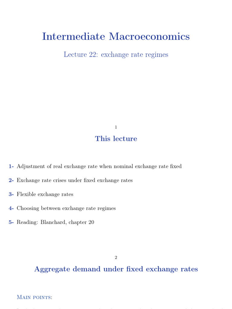 lecture22 | PDF | Euro | Exchange Rate