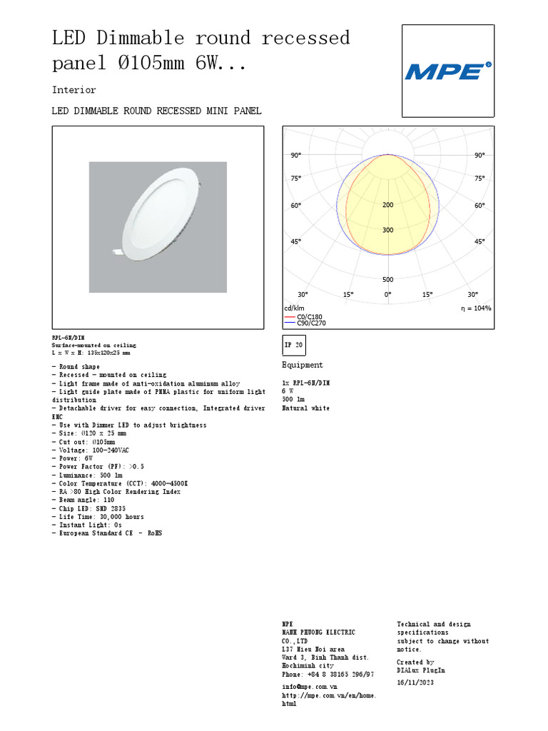 MPE | PDF | Light | Lighting