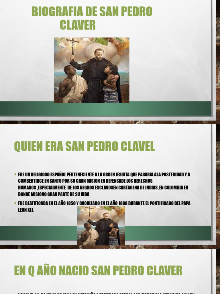 Biografia de San Pedro Claver 8VO A (Autoguardado) | PDF Biografia de San Pedro Claver 8VO A (Autoguardado) | PDF