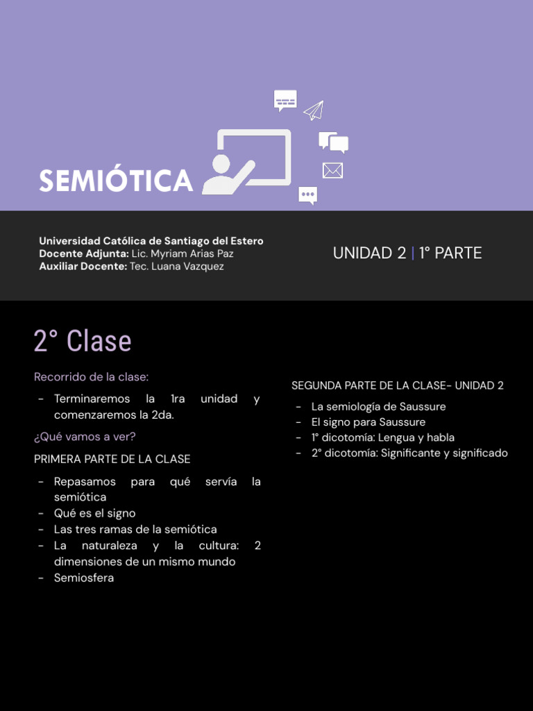 2da Clase - Semiótica | PDF | Semiótica | Lingüística