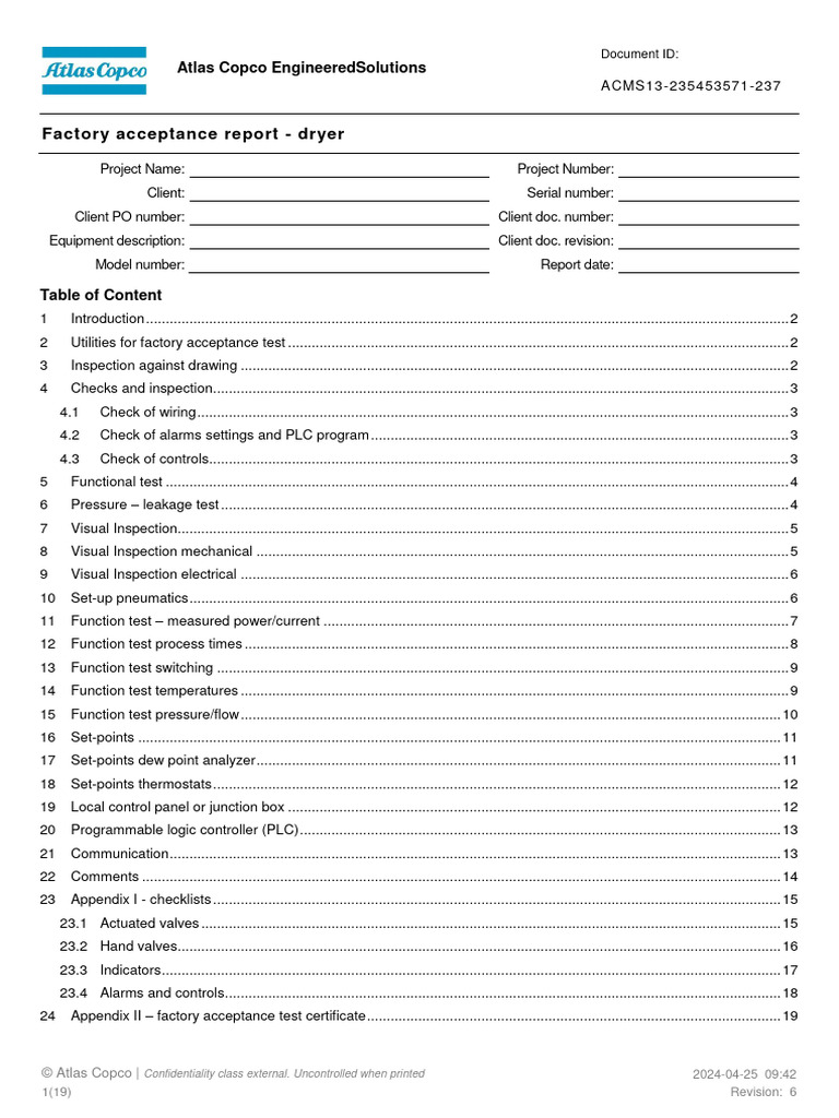 Factory Acceptance Report | PDF | Programmable Logic Controller ...