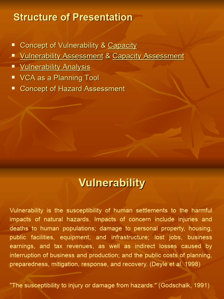 Vulnerability& Capacity Assessment | PDF | Hazards | Vulnerability