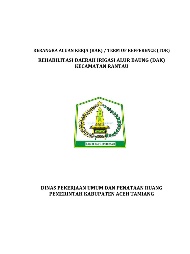 Kak Rehabilitasi Alur Baung (Oke) | PDF