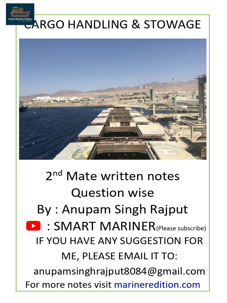 2M Cargo Notes by Anupam | PDF | Shipping | Supply Chain Management