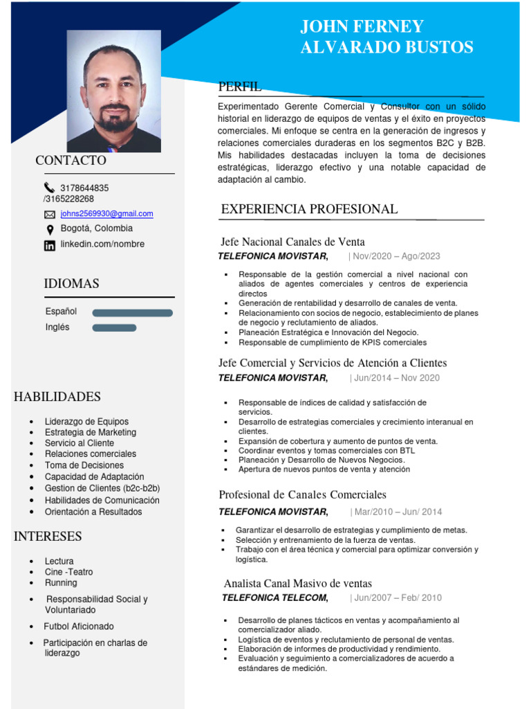 HV John Alvarado Geren Te Comercial | PDF | Marketing | Economias HV John Alvarado Geren Te Comercial | PDF | Marketing | Economias