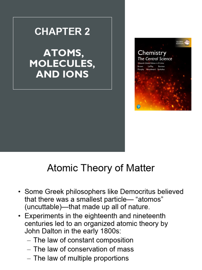 BLB 15e ch02 Lecture Accessible | PDF | Ion | Atoms
