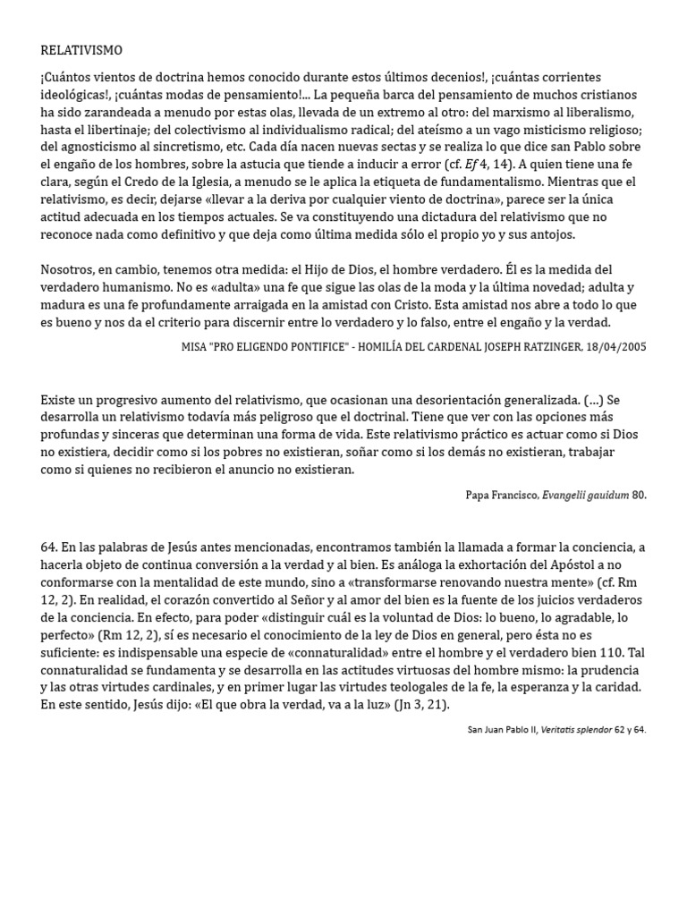 RELATIVISMO y VERDAD | PDF | Verdad | Relativismo