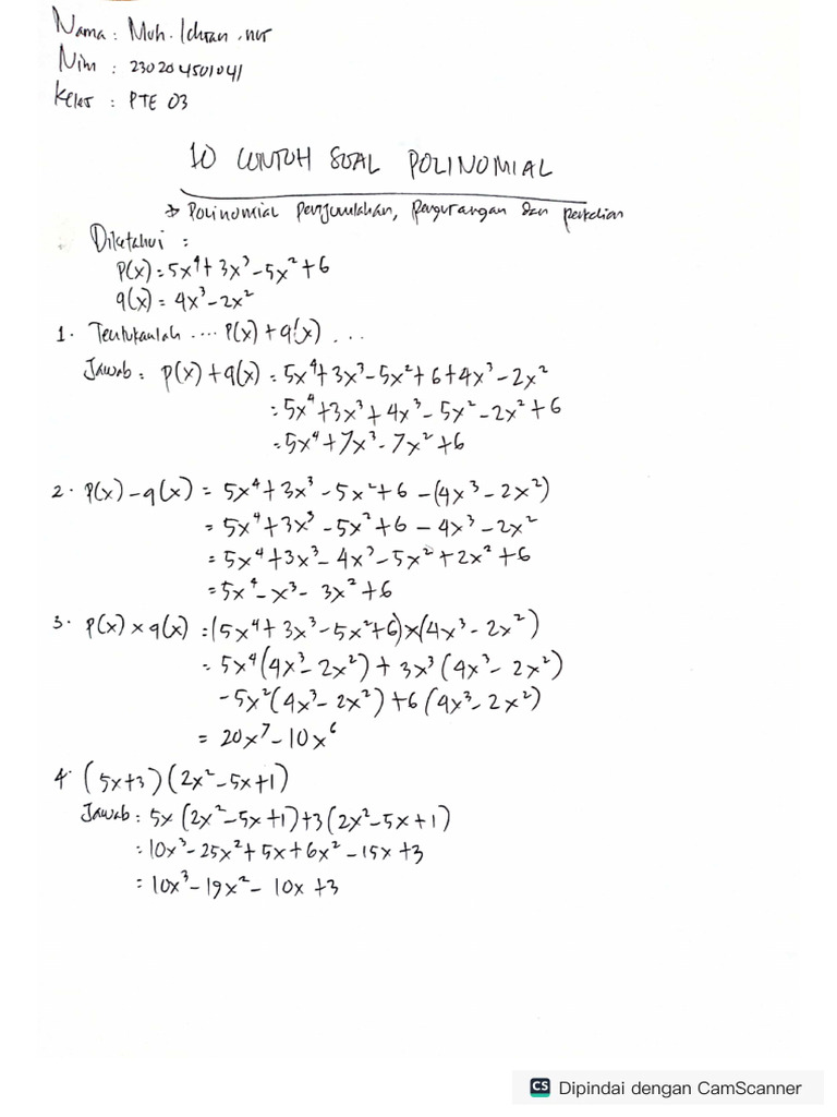 S MTLK Polinomial | PDF