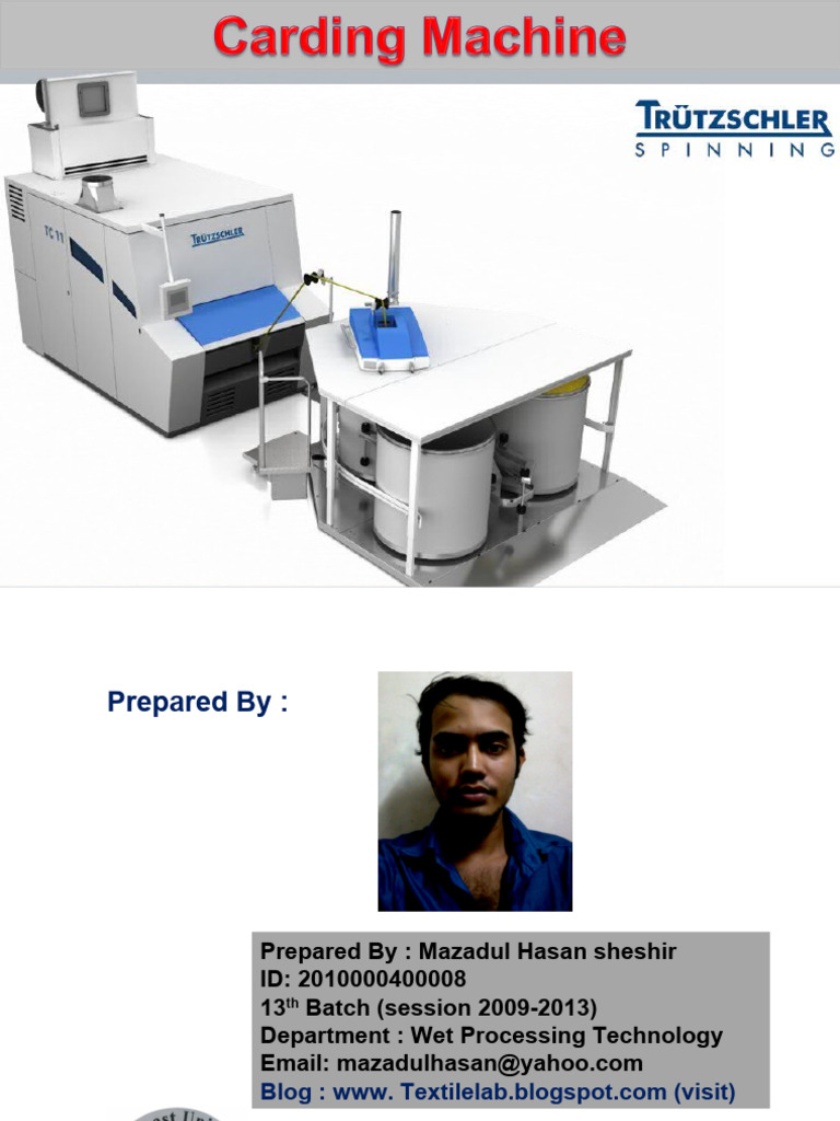 Dokumen.tips Carding Machine | PDF | Textiles | Secondary Sector Of The Economy