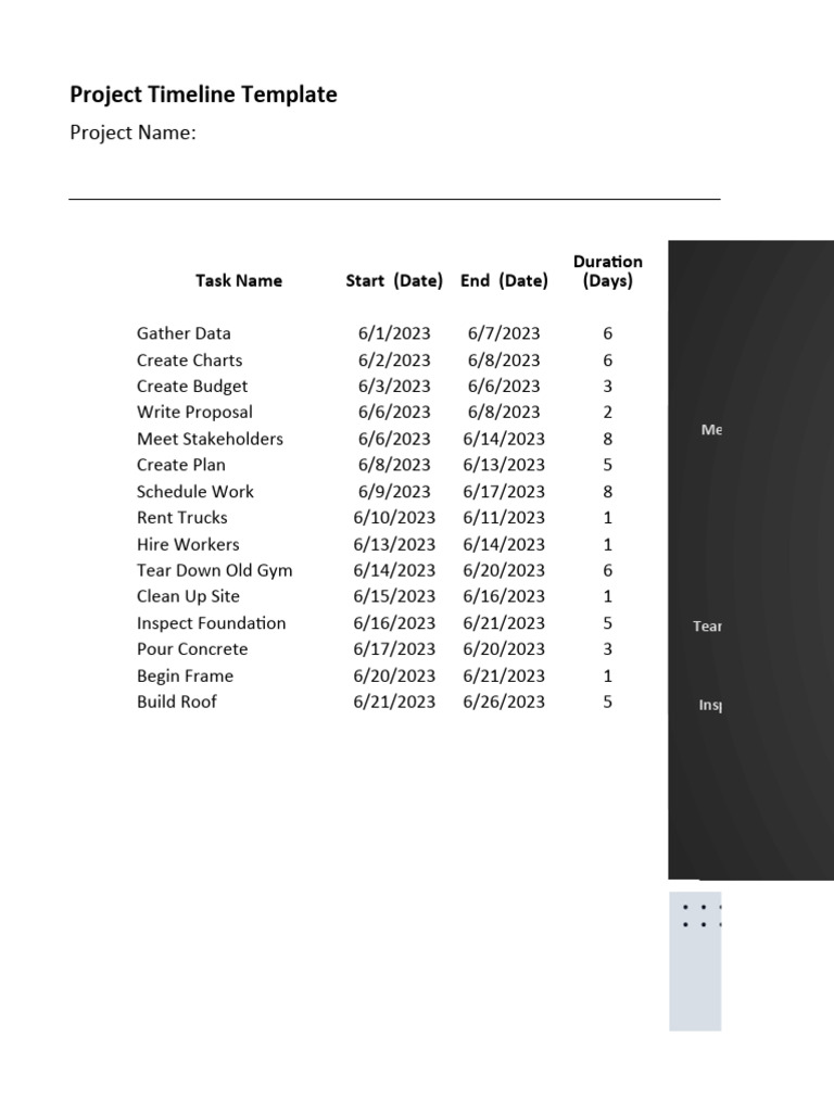 Free Project Timeline Template Excel ProjectManager ND23 | PDF