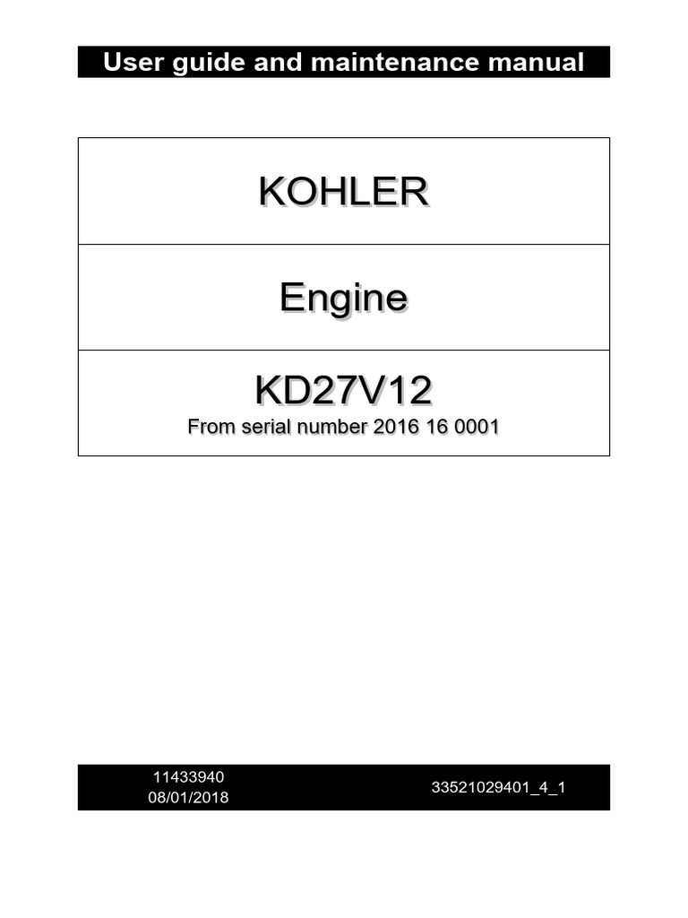 KD27V12 en | PDF | Internal Combustion Engine | Mechanical Engineering