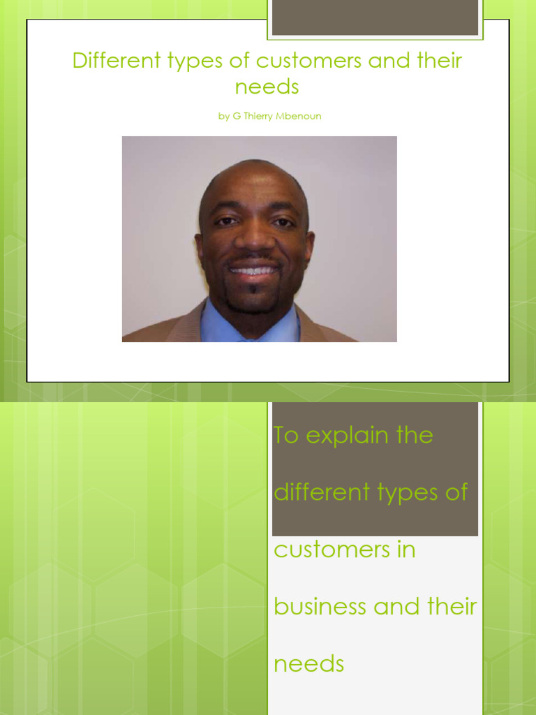 Types of Customers and Their Needs | PDF