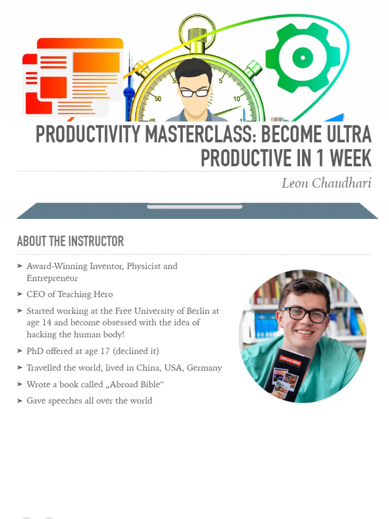 Productivity+Masterclass +udemy | PDF | Goal | Perfectionism (Psychology)