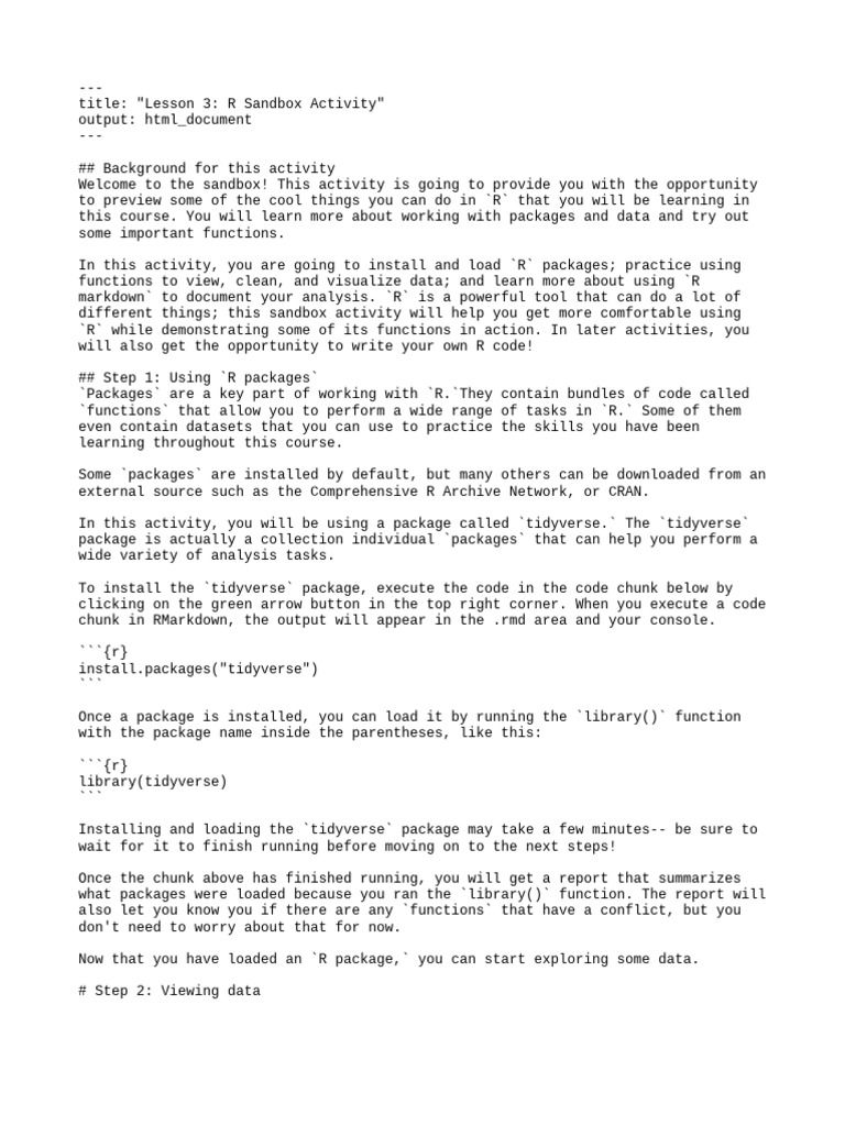 Lesson3 Sandbox - RMD | Download Free PDF | Computing | Computer ...