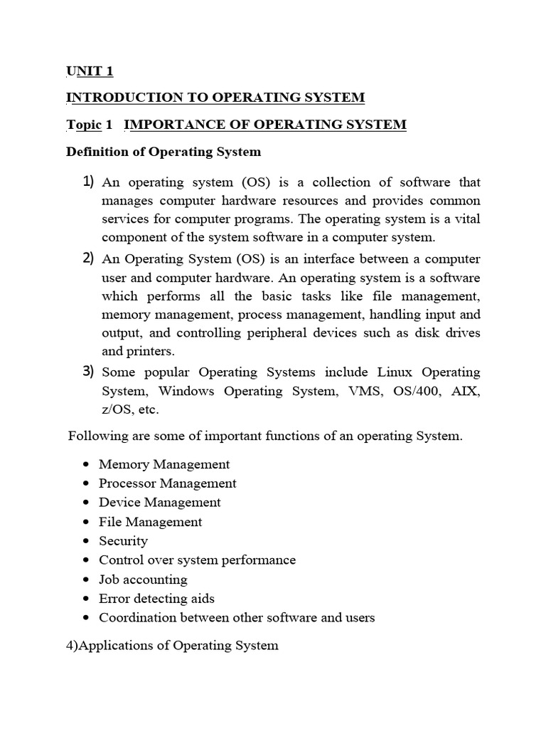 Intro To OS | PDF | Operating System | Process (Computing)