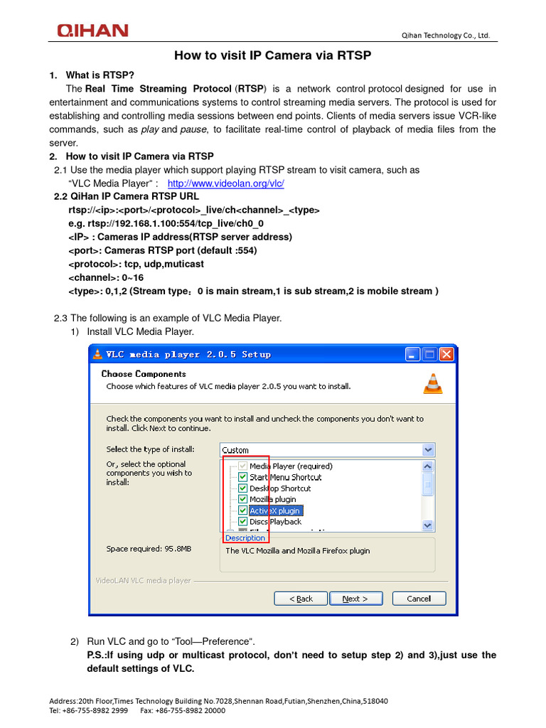 Access IP Camera via RTSP Guide | PDF | Streaming Media | Networking ...