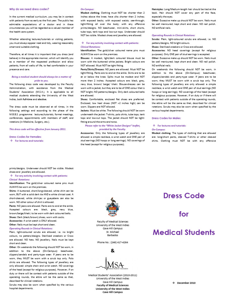Dress Code Leaflet | PDF | Clothing | Dress