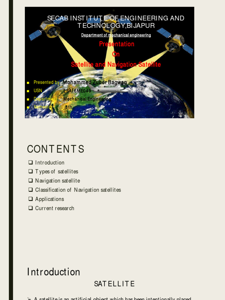 Satellite and Navigation Satellite | PDF | Satellite | Outer Space