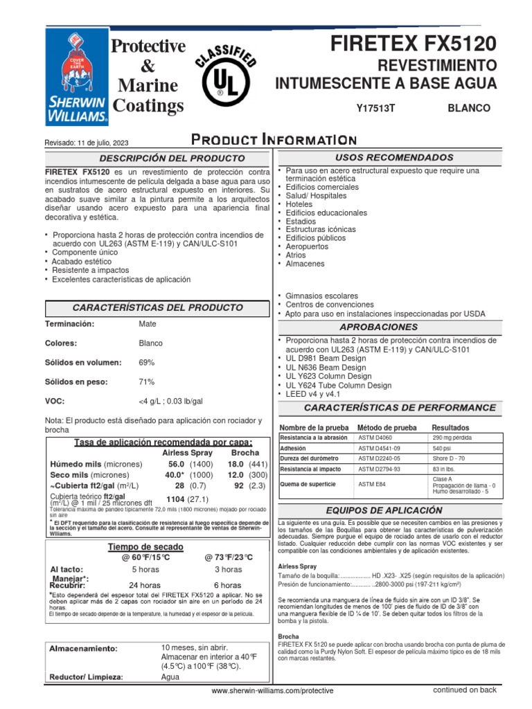 FT Firetex FX5120 | PDF | Ingeniería de Edificación