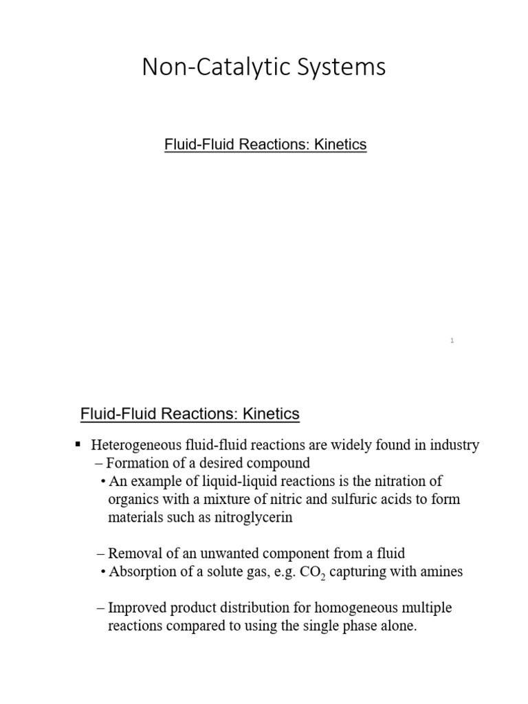 Fluid-Fluid Reaction Kinetics | PDF | Chemical Kinetics | Reaction Rate
