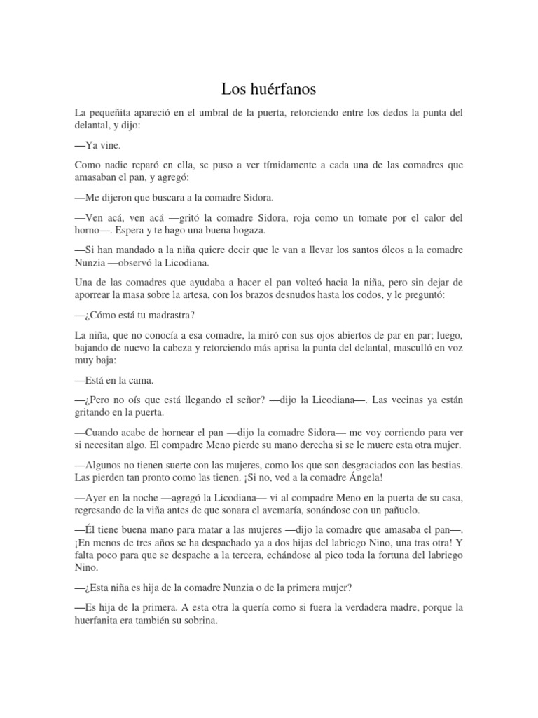 Los Huerfanos | PDF