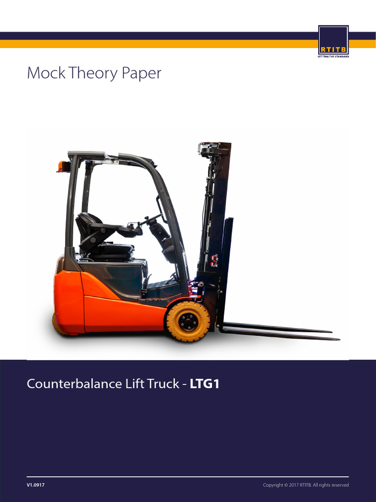 Rtitb Mock Theory Test | Download Free PDF | Forklift | Truck
