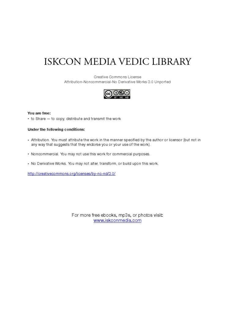 ISKCON Vedic Library License Guide | PDF | Religion & Spirituality