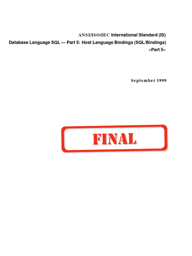 SQL Host Language Bindings | PDF | Sql | Data
