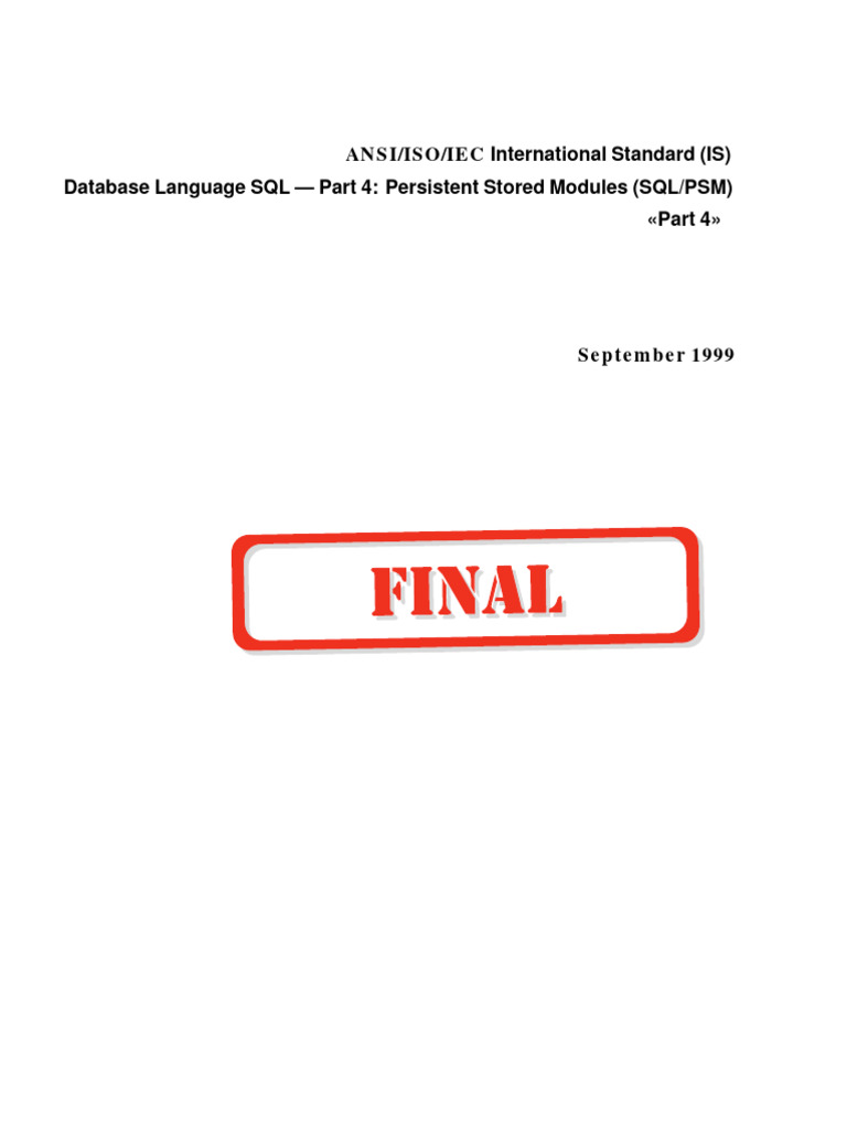 Iso-Iec 9075-4 | PDF | Sql | Software Engineering