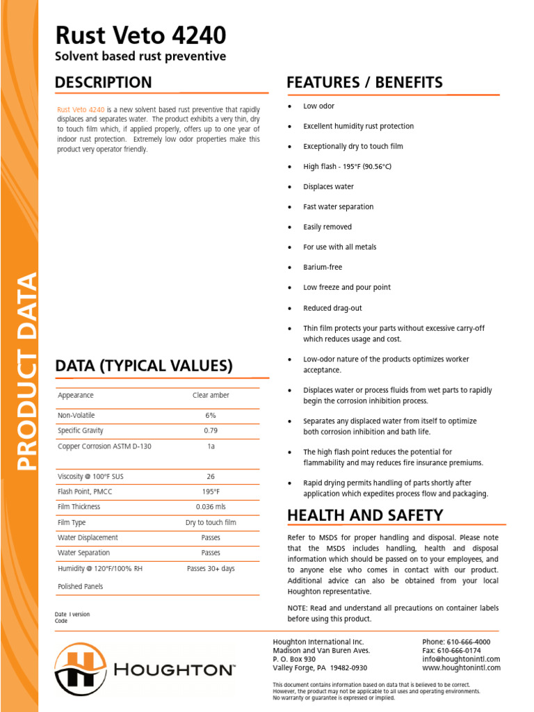 Rust Veto 4240 Pds 3 | PDF | Rust | Water