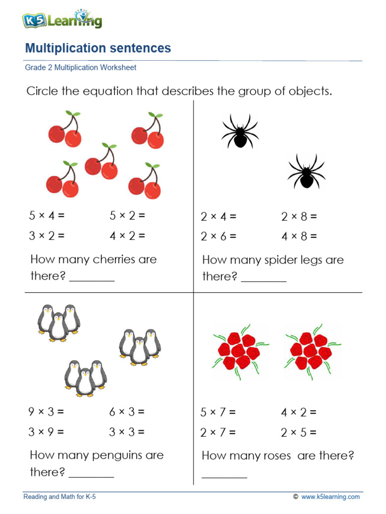 Grade 2 Multiplication Worksheet | PDF