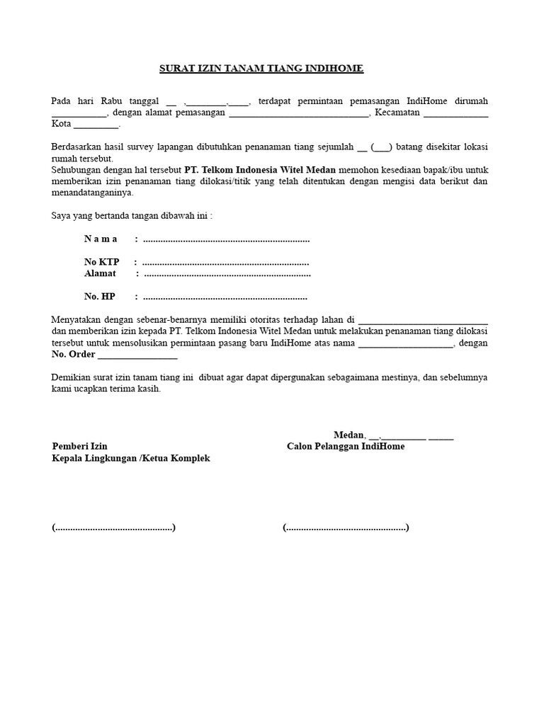 Surat Tanam Tiang | PDF