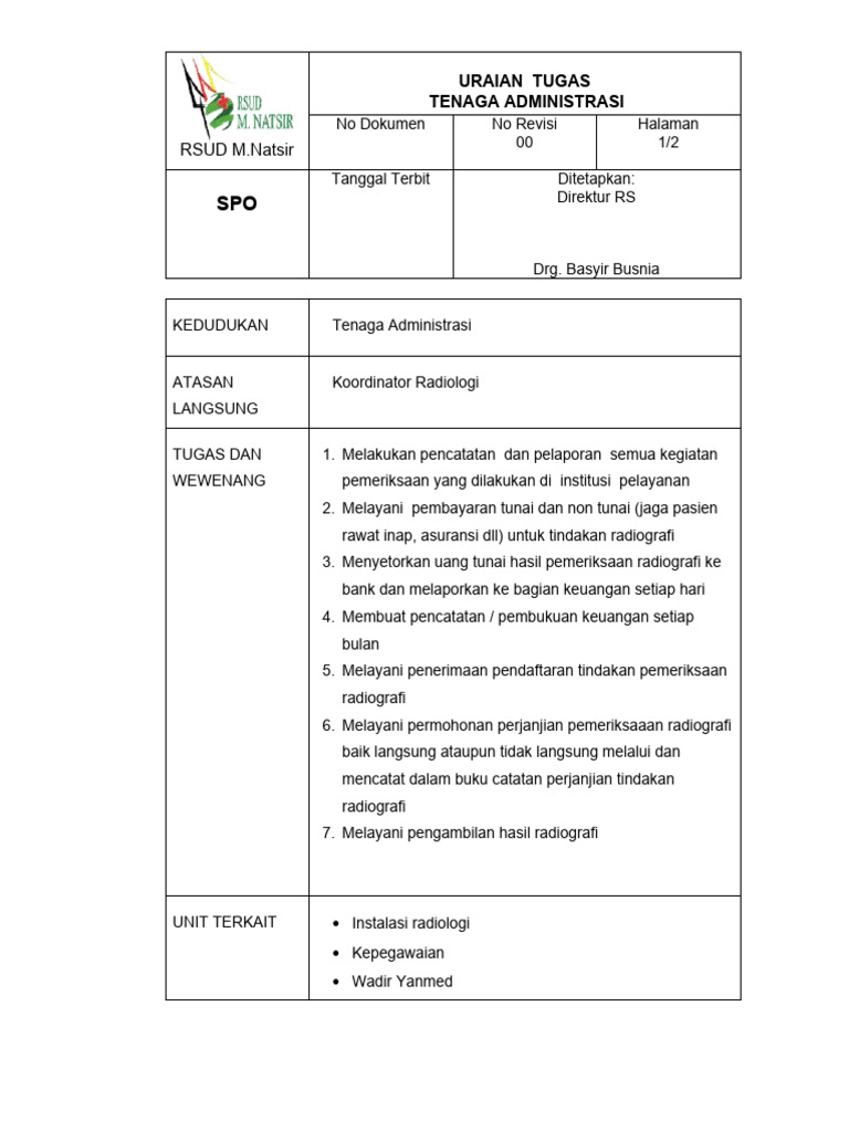 SOP Administrasi | PDF