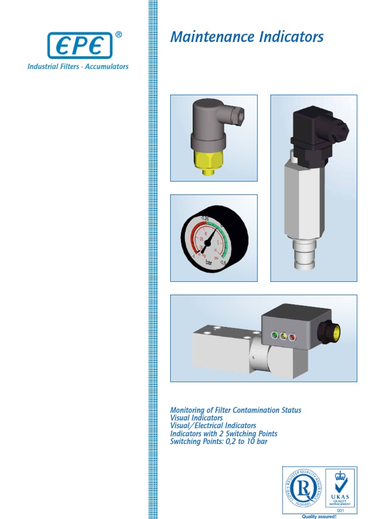 Filter Maintenance Indicator | PDF | Switch | Pressure Measurement