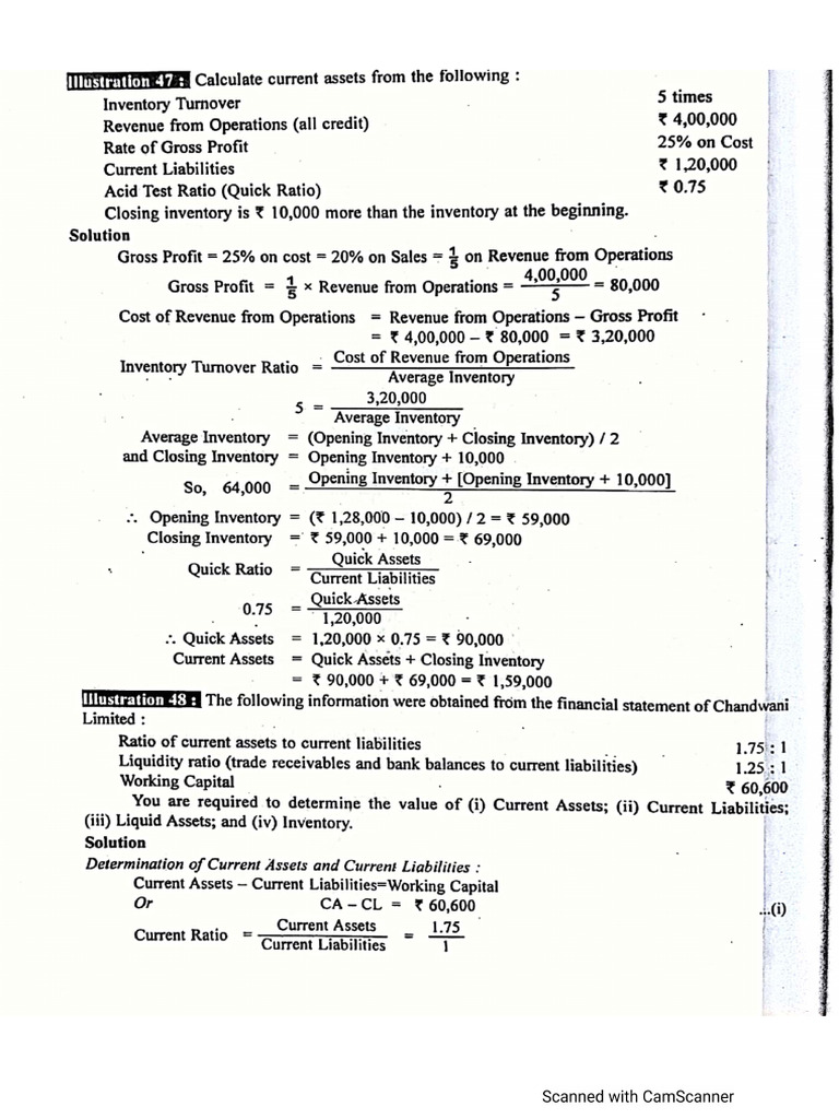 Ratio Analysis Notes | PDF