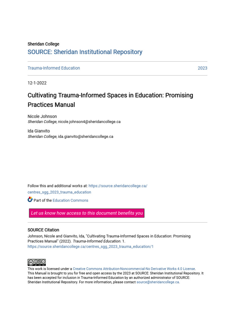 Trauma-Informed Education Guide | PDF | Psychological Trauma ...