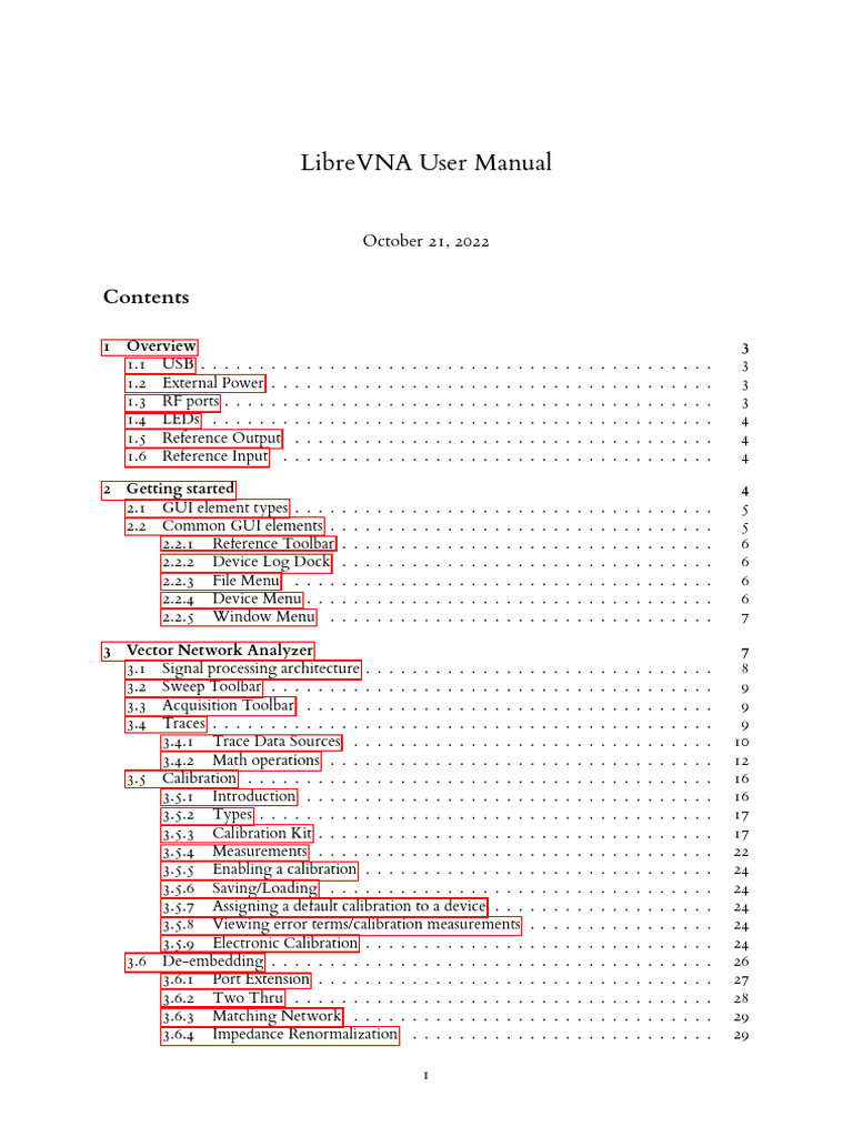Librevna Manual | PDF | Calibration | Transmission Line