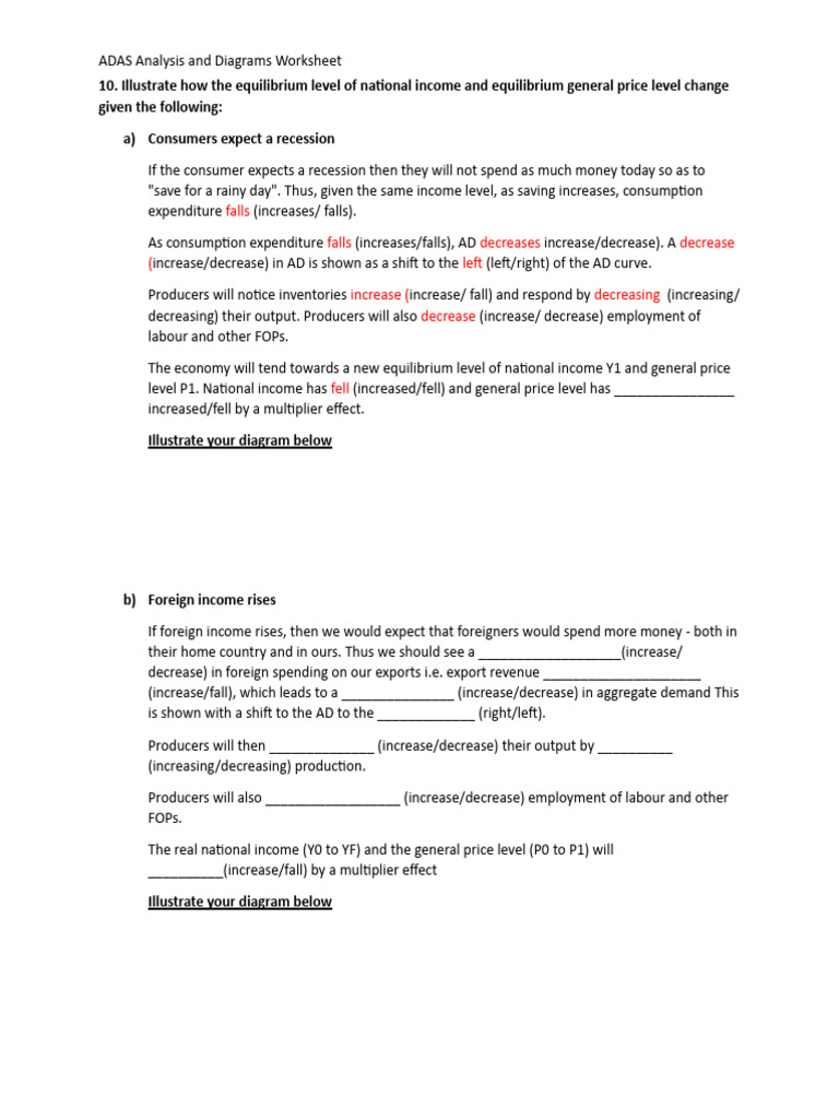 ADAS Diagrams - Q10 | Download Free PDF | Economic Equilibrium | Labour ...
