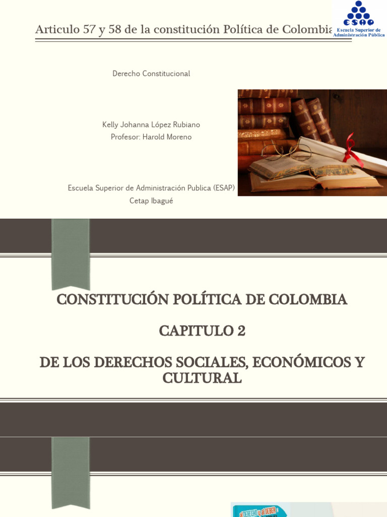Articulo 57 y 58 de la constitución Política | PDF | Dominio eminente ...