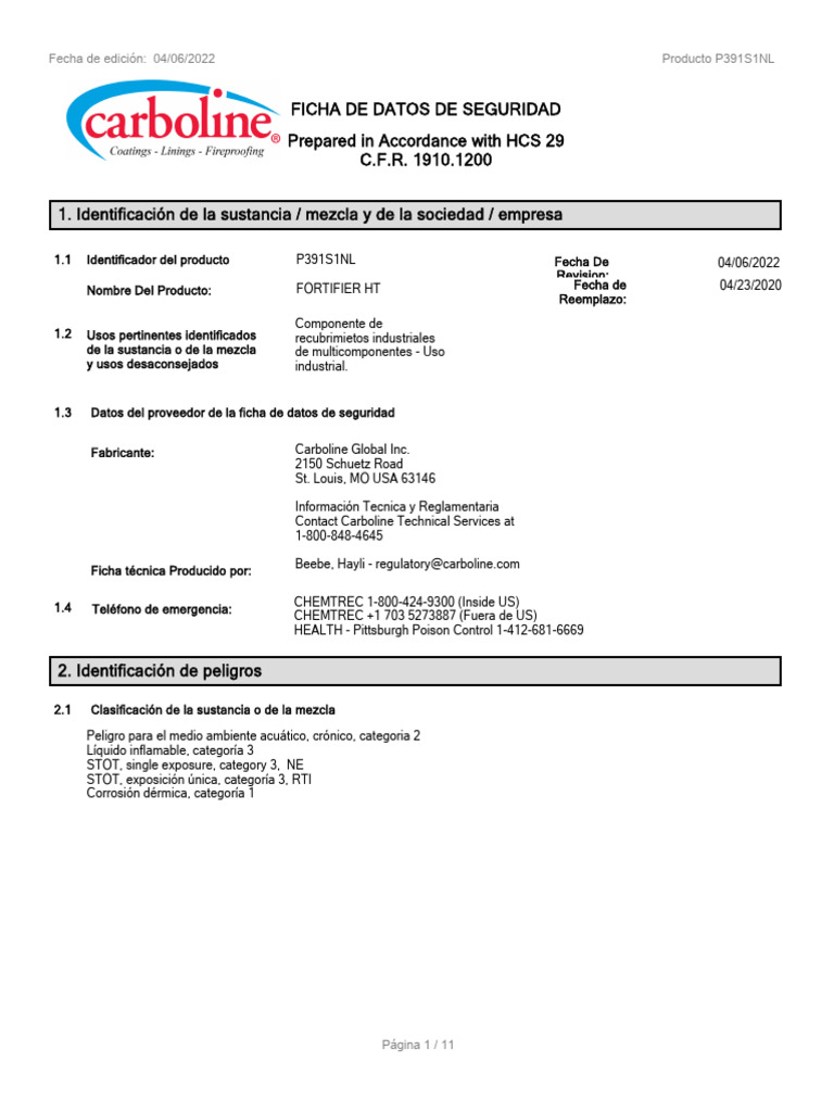TH Fortifier HT | PDF | Reciclaje | Química