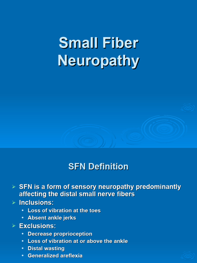 Small Fiber | PDF | Peripheral Neuropathy | Axon